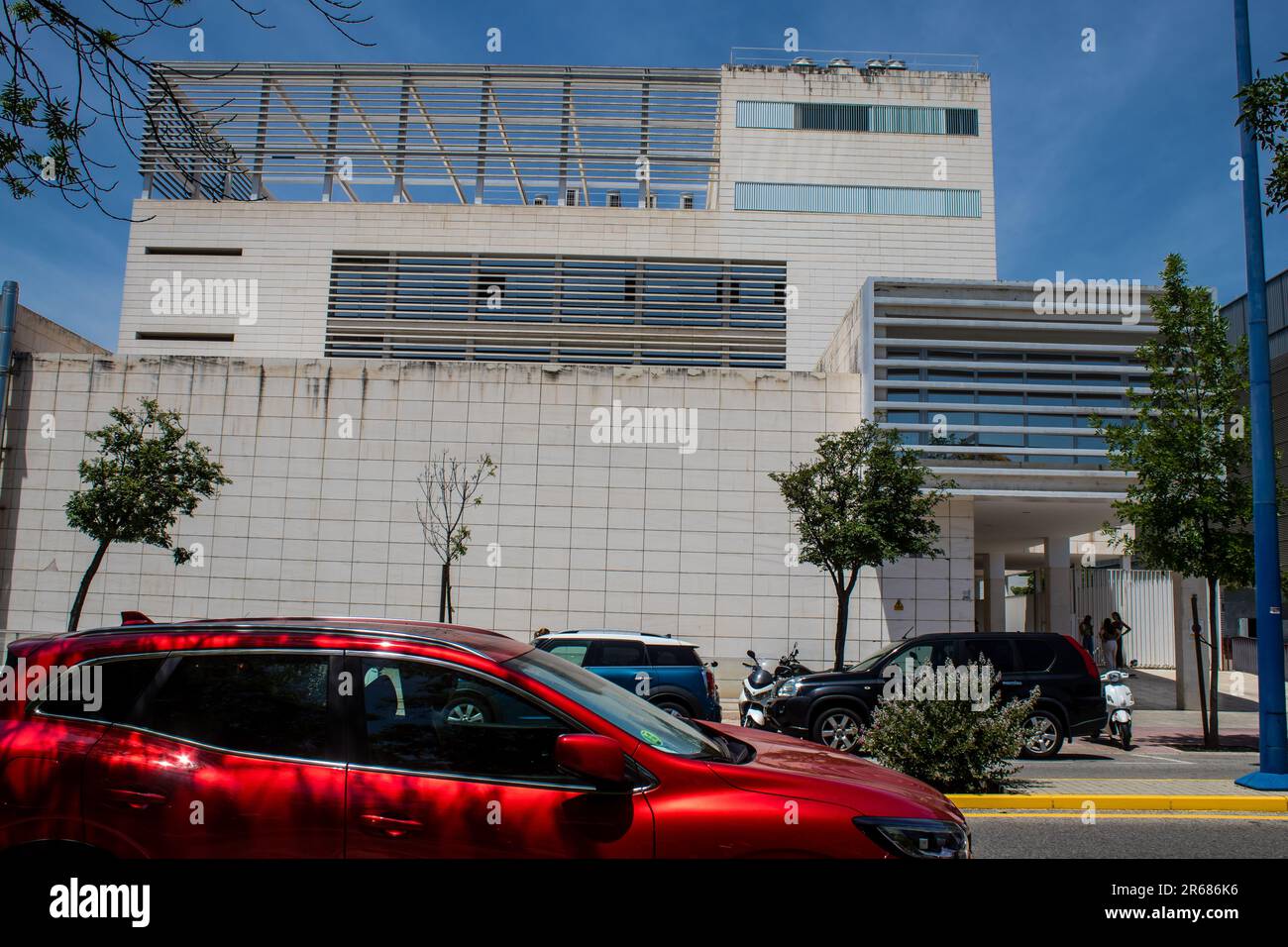 Seville, Spain - June 06, 2023 Architecture and cityscape of Cartuja ...