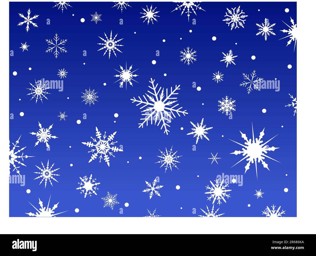 Border of snowflakes fading into a blue background Stock Vector Image ...