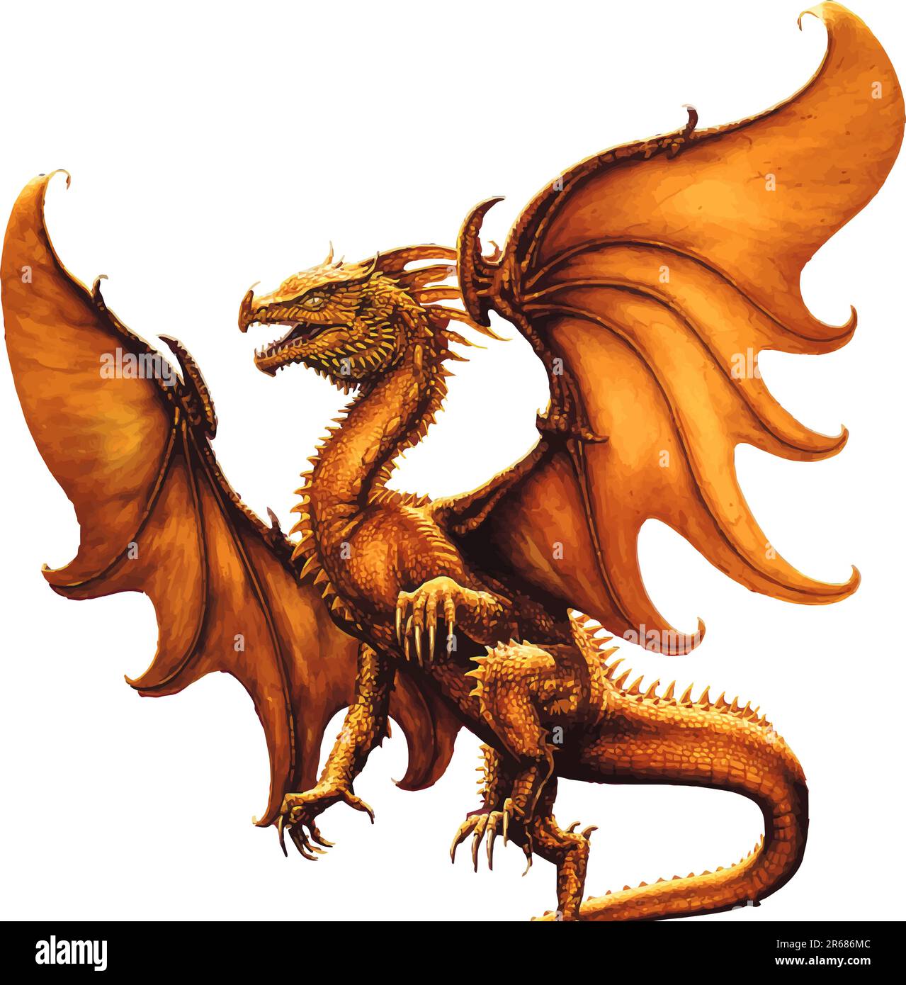 Medieval Flying Dragon Drawings