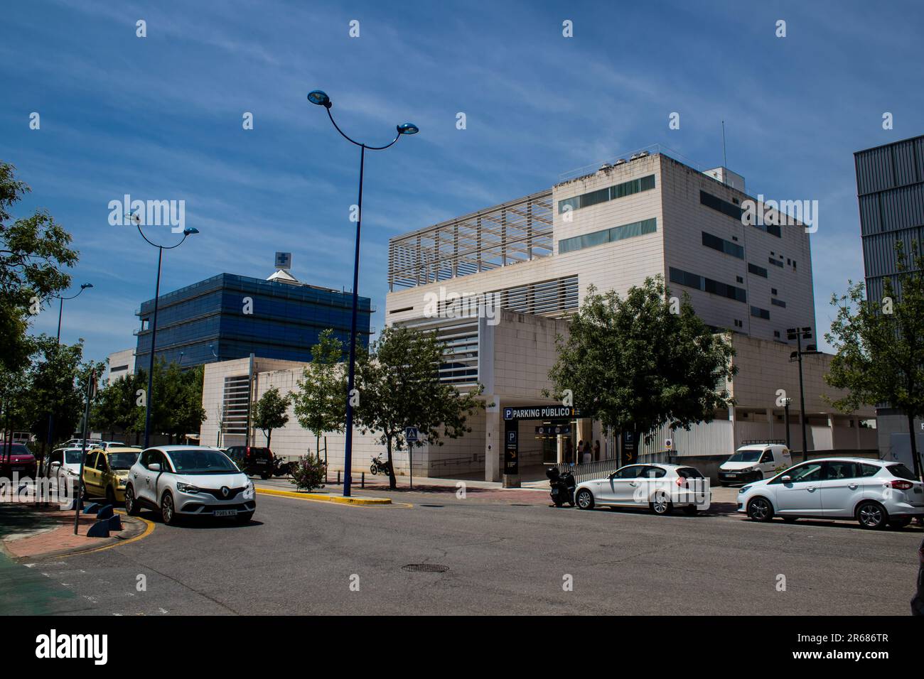 Seville, Spain - June 06, 2023 Architecture and cityscape of Cartuja ...