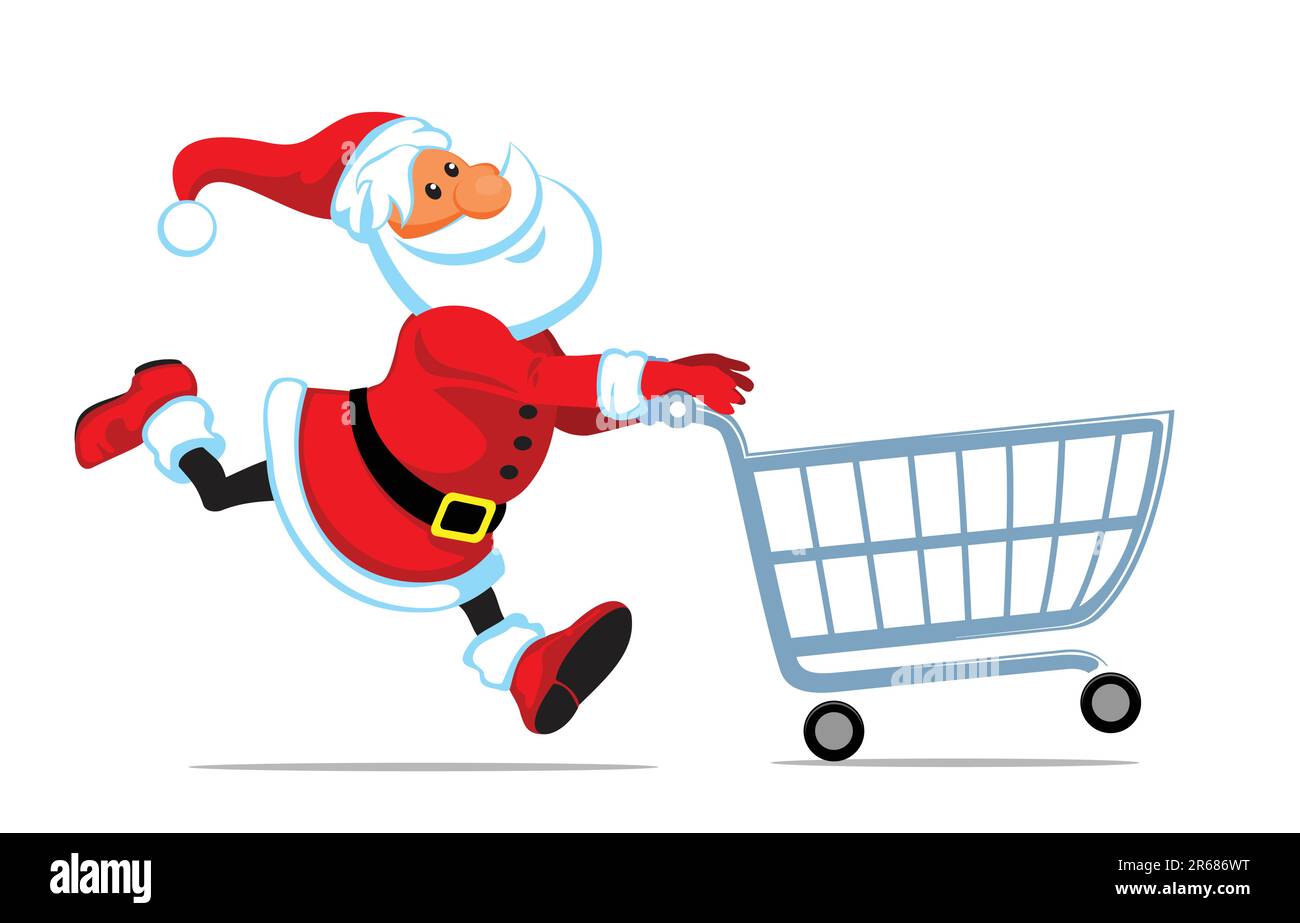 Cartoon running santa hi-res stock photography and images - Alamy