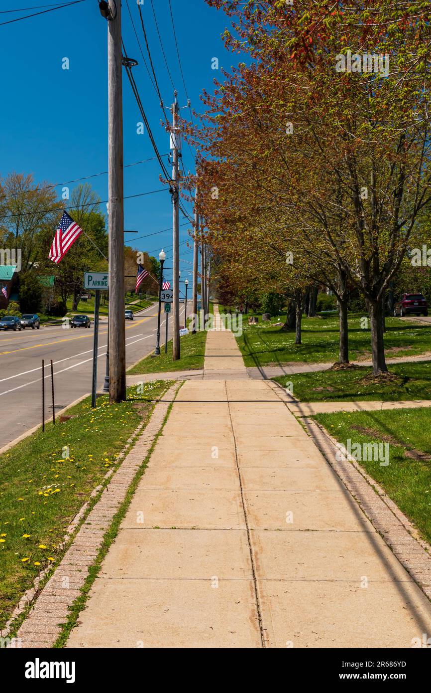 New york city tree lined street hi-res stock photography and images - Alamy