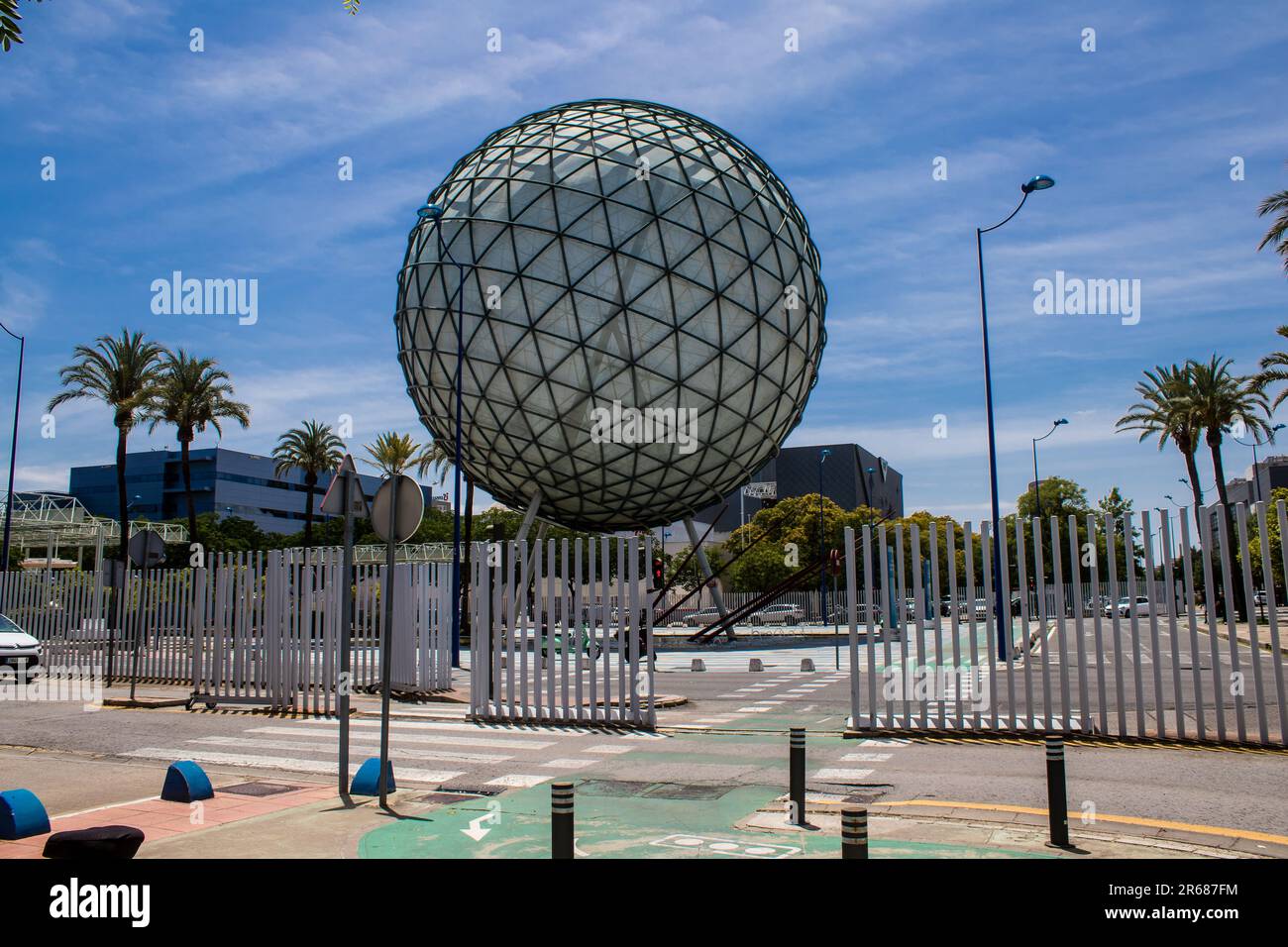 Seville, Spain - June 06, 2023 Architecture and cityscape of Cartuja ...
