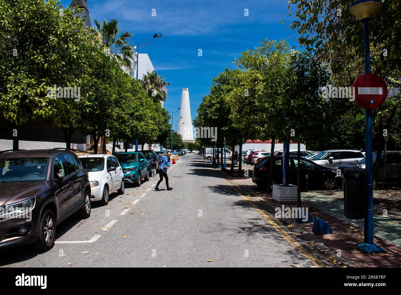 Seville, Spain - June 06, 2023 Architecture and cityscape of Cartuja ...