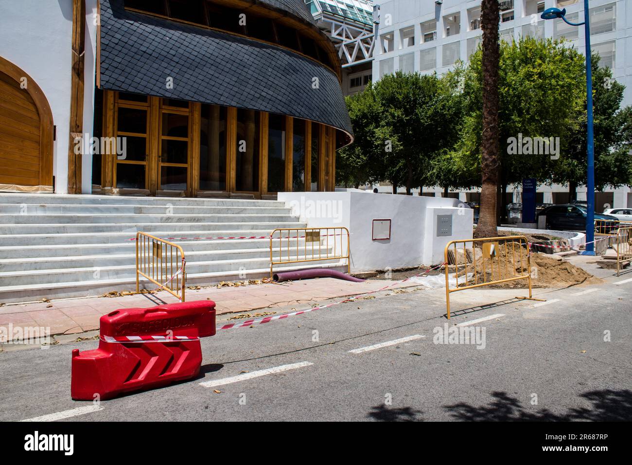 Seville, Spain - June 06, 2023 Architecture and cityscape of Cartuja ...