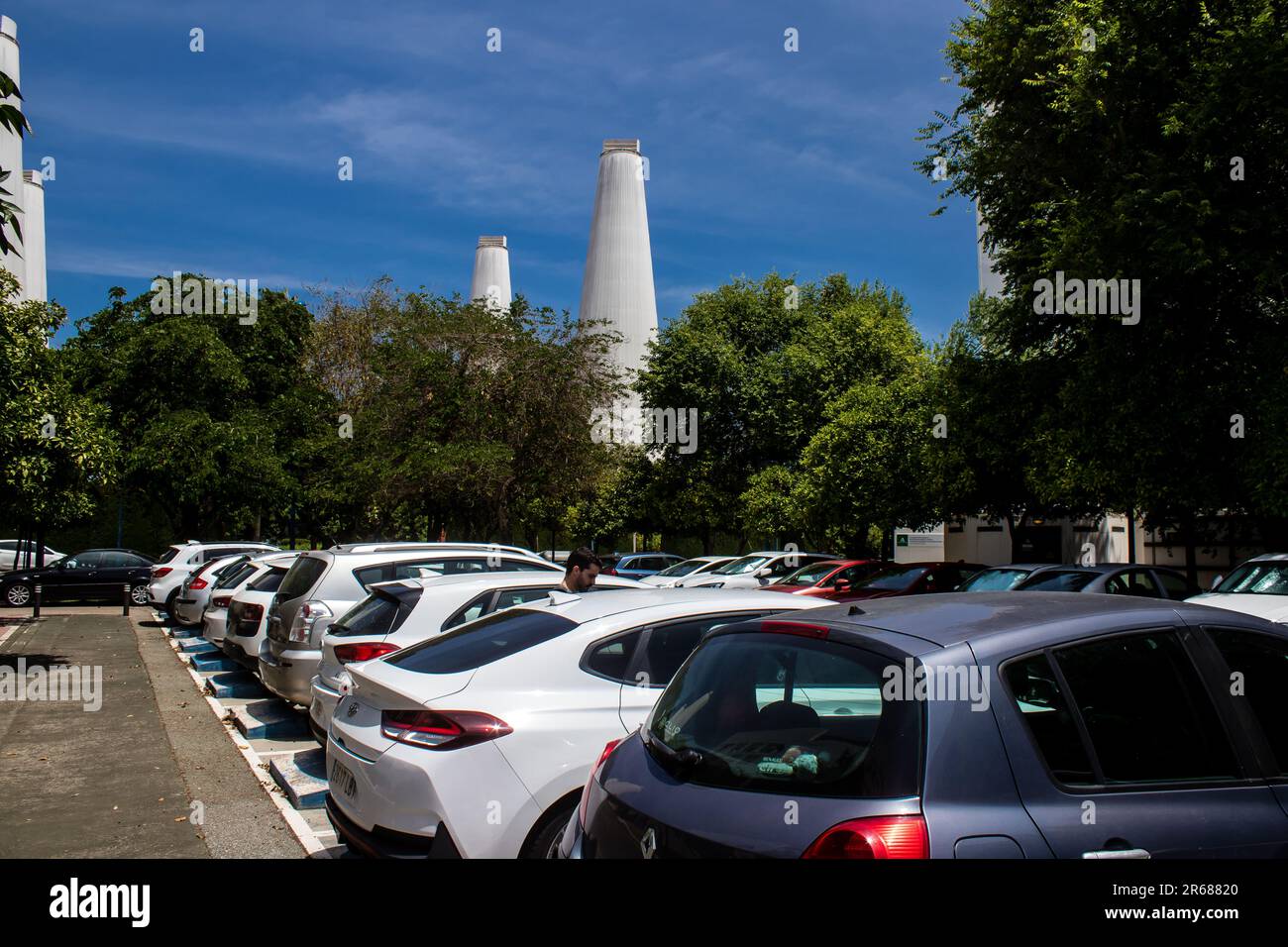 Seville, Spain - June 06, 2023 Architecture and cityscape of Cartuja ...