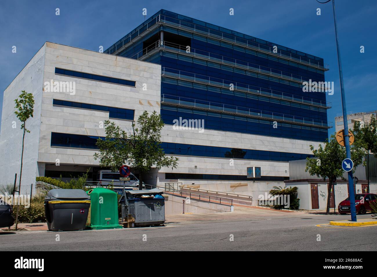 Seville, Spain - June 06, 2023 Architecture and cityscape of Cartuja ...
