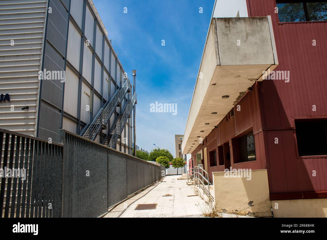 Seville, Spain - June 06, 2023 Architecture and cityscape of Cartuja ...
