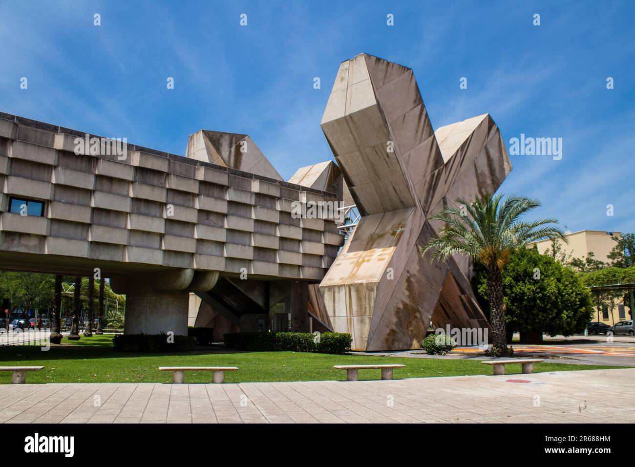 Seville, Spain - June 06, 2023 Architecture and cityscape of Cartuja ...