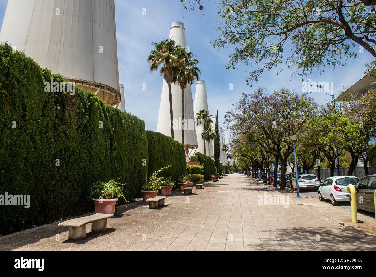 Seville, Spain - June 06, 2023 Architecture and cityscape of Cartuja ...