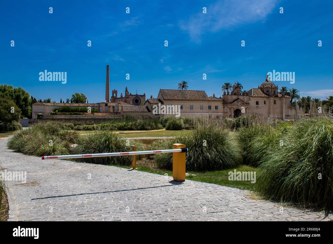 Seville, Spain - June 06, 2023 Architecture and cityscape of Cartuja ...