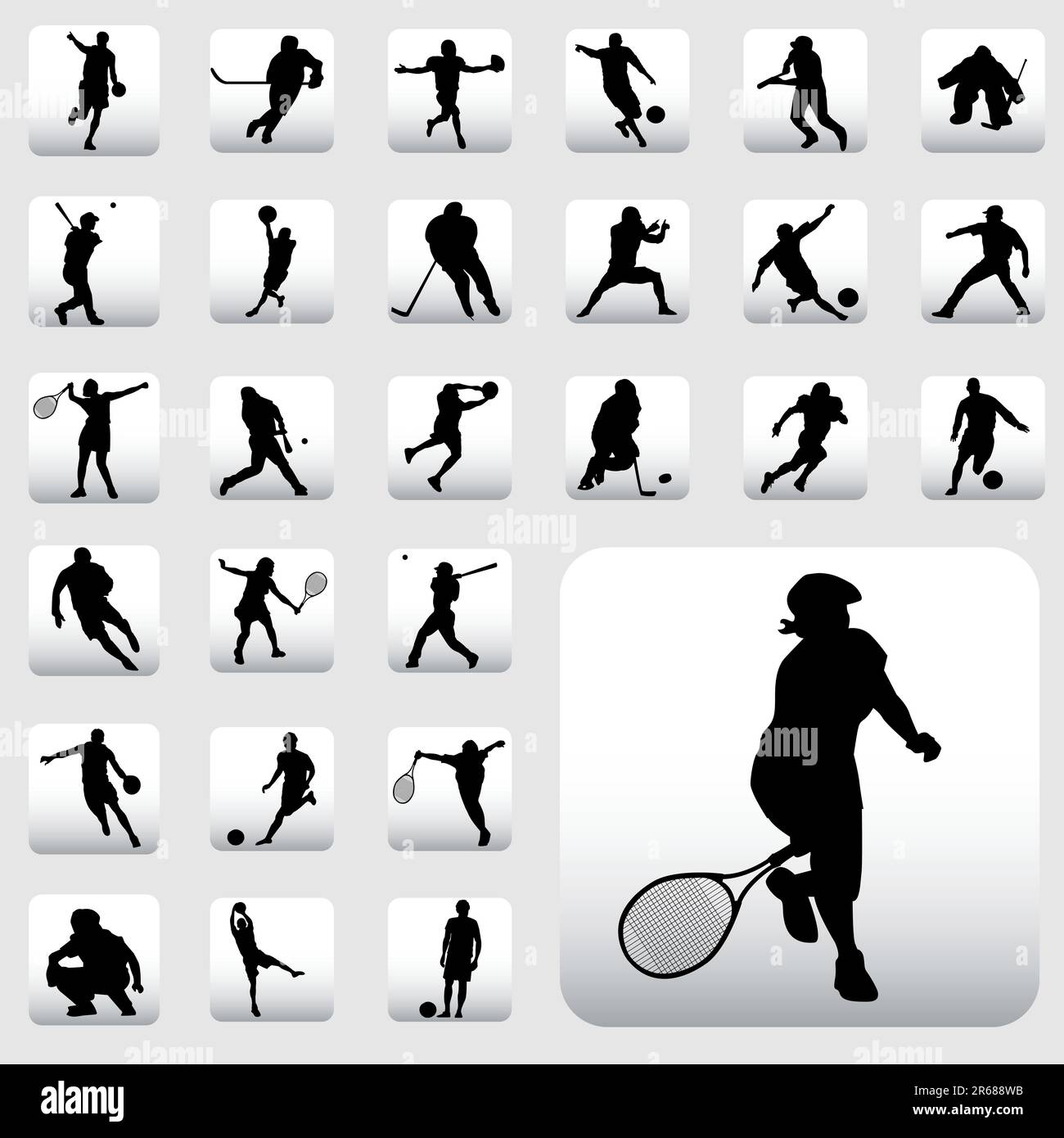 vector set of sport silhouettes Stock Vector Image & Art - Alamy