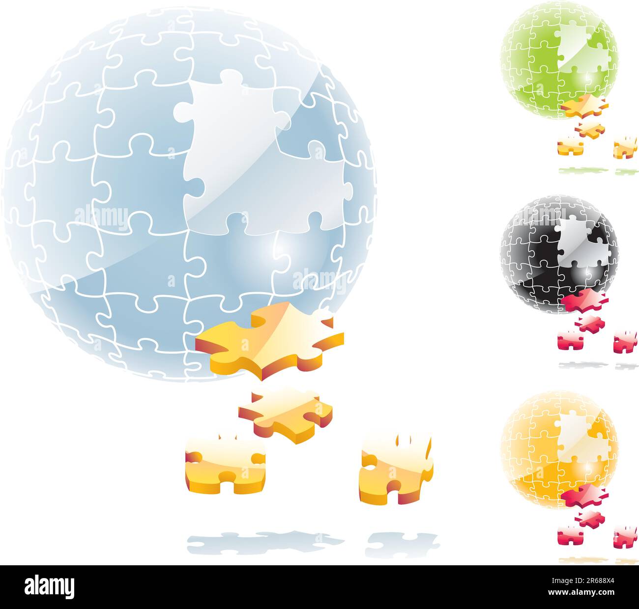 Vector puzzle sphere with dropped out elements Stock Vector Image & Art ...