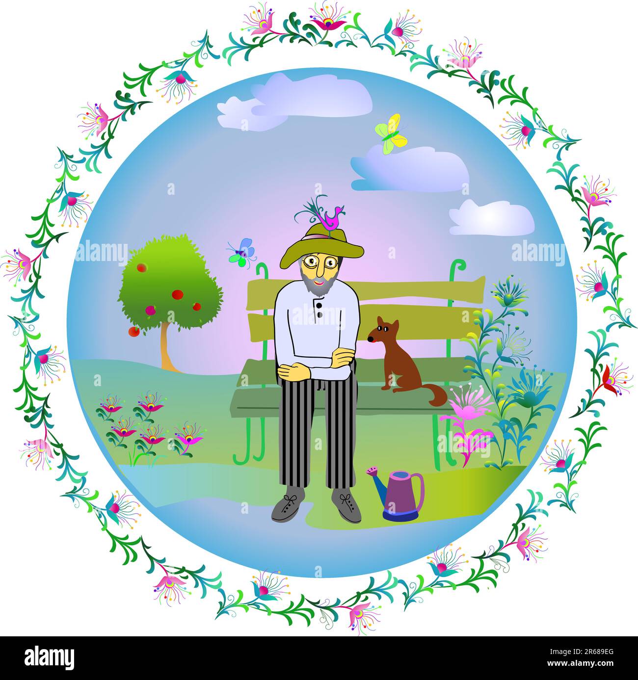 60 years old man glasses Stock Vector Images - Alamy