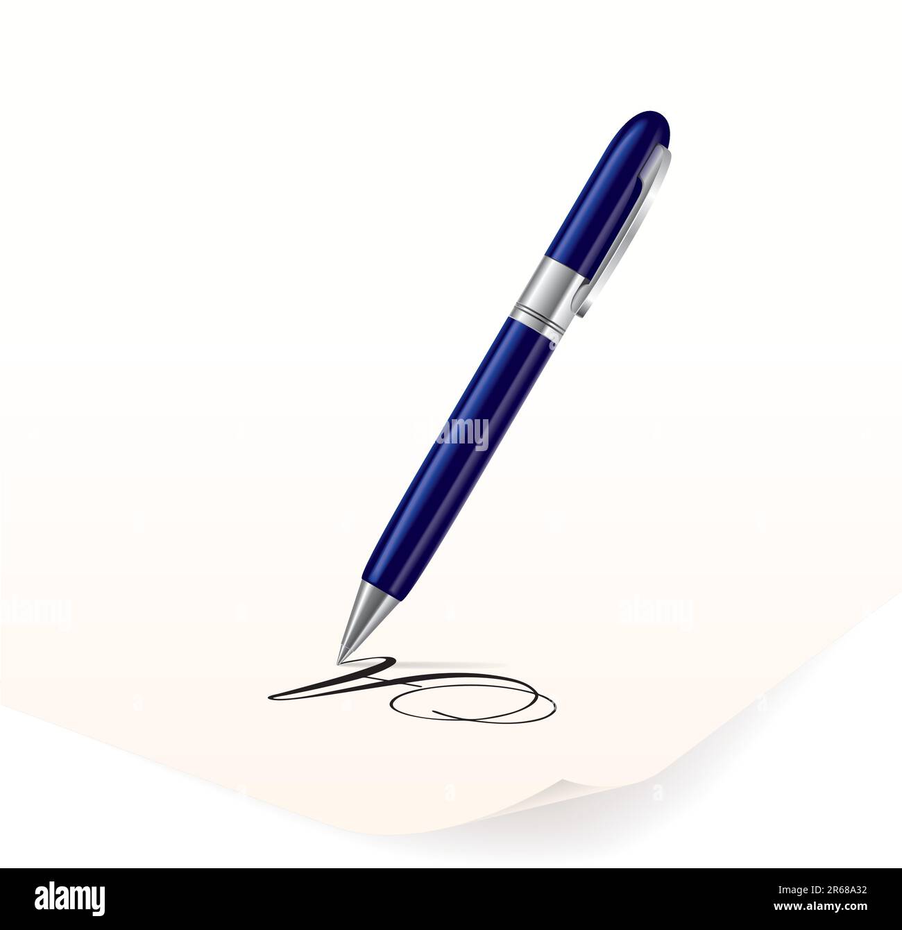 Ink pen on paper Stock Vector Images - Alamy