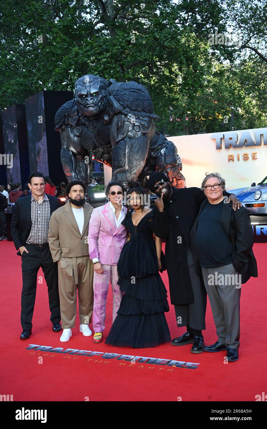London, UK. 7th June, 2023. Casts Transformers: Rise of the Beasts ...