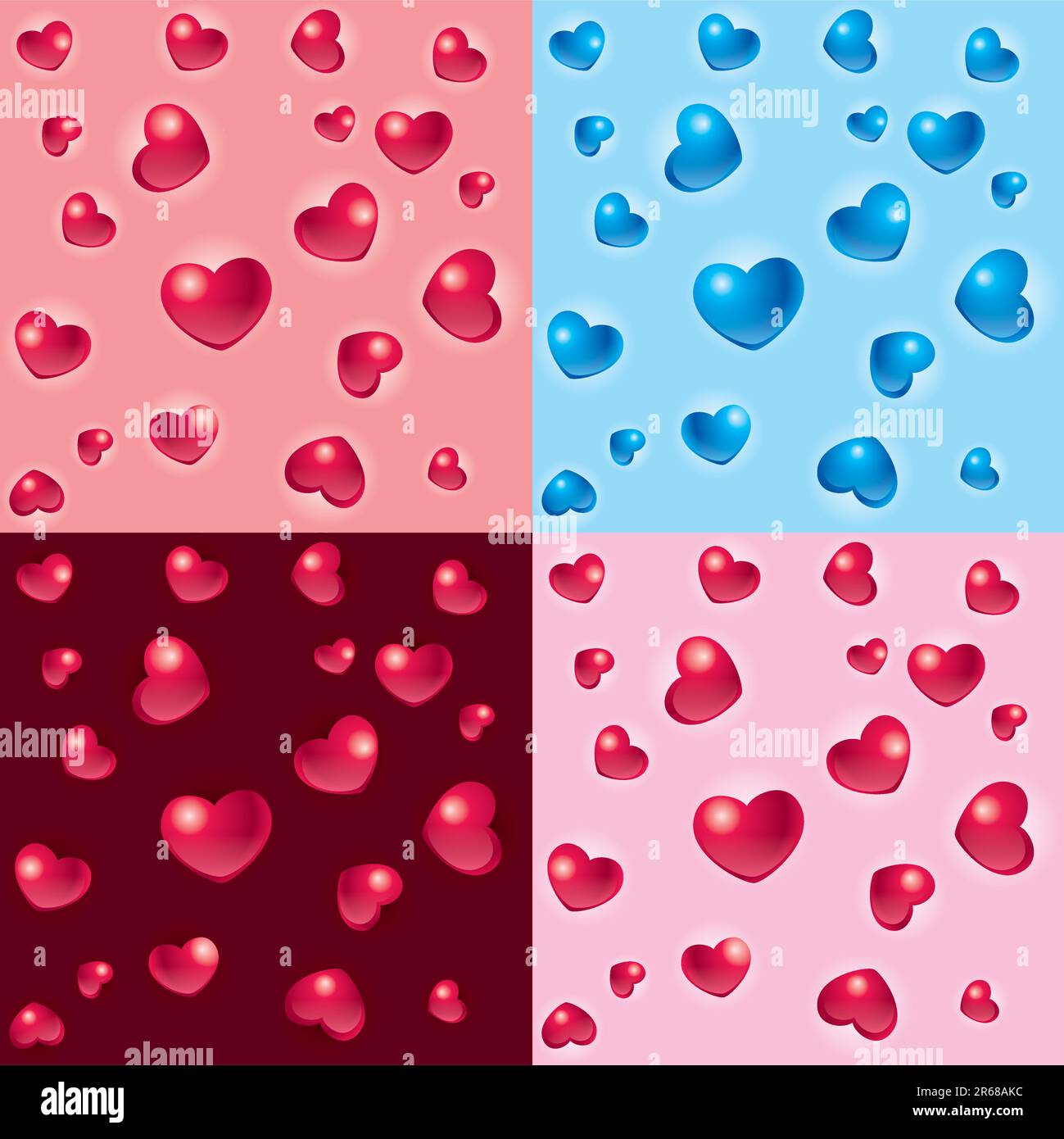 Vector set of Valentine heart patterns Stock Vector Image & Art - Alamy