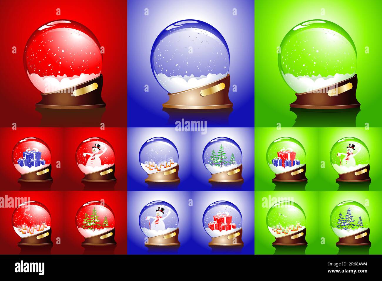 winter set of glass balls Stock Vector Image & Art - Alamy
