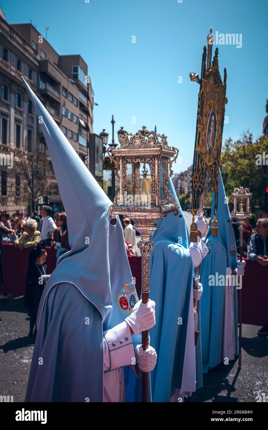 Holy week procession at granada hi-res stock photography and images - Alamy