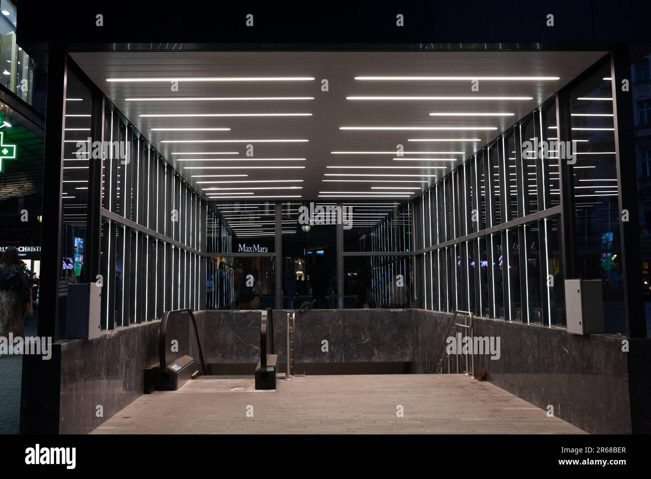 Picture of the terazije underground passage in Belgrade, at night ...