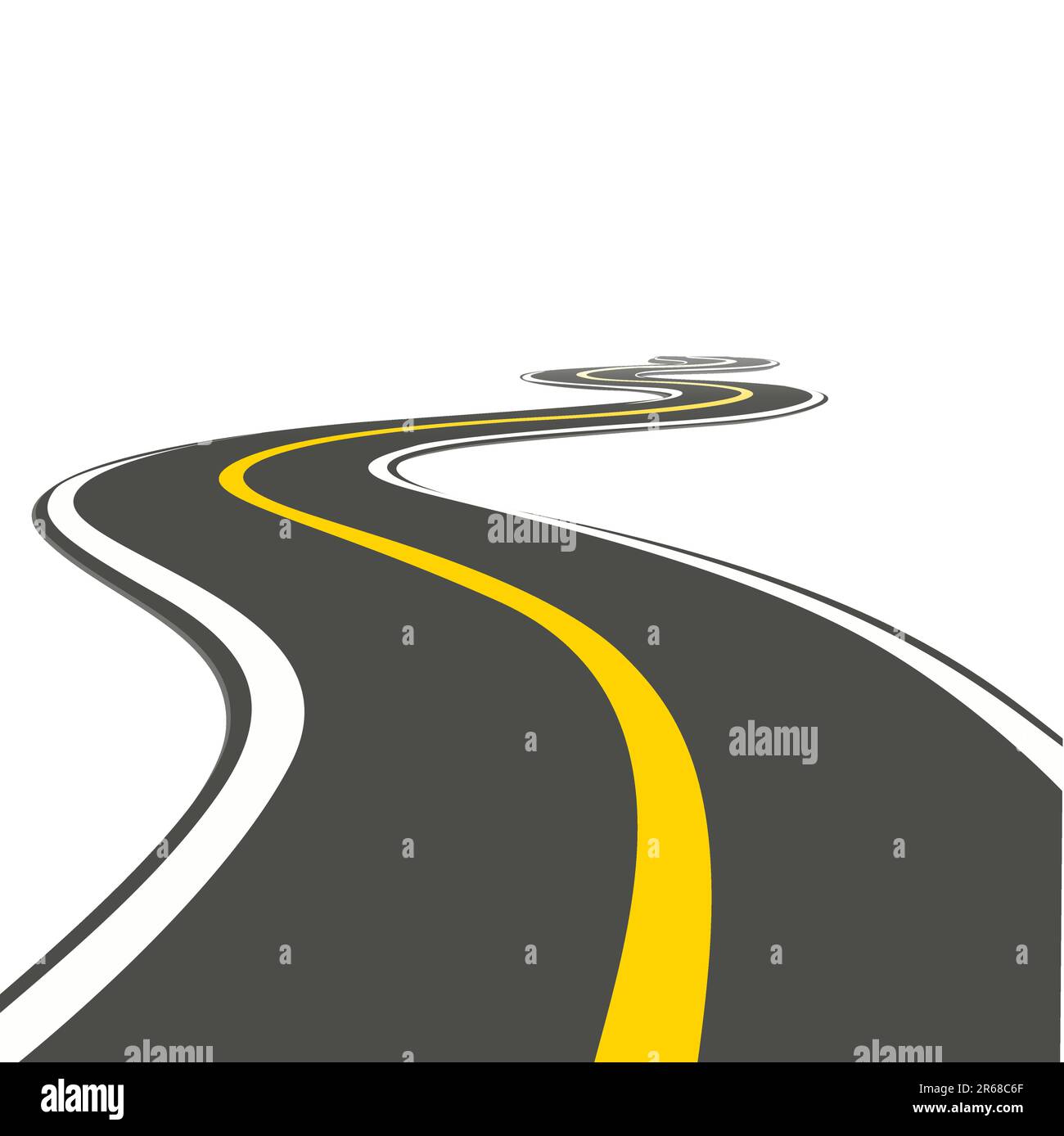 illustration of roadway on isolated background Stock Vector Image & Art ...