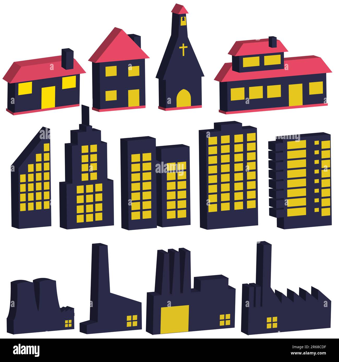 vector set of various buildings Stock Vector Image & Art - Alamy