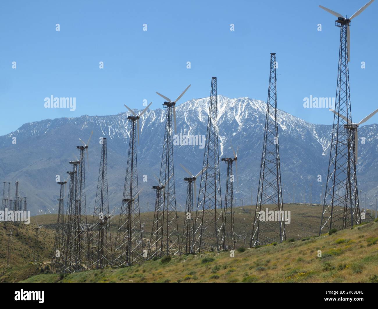 Old Windfarm proving grounds in Southern California Stock Photo - Alamy
