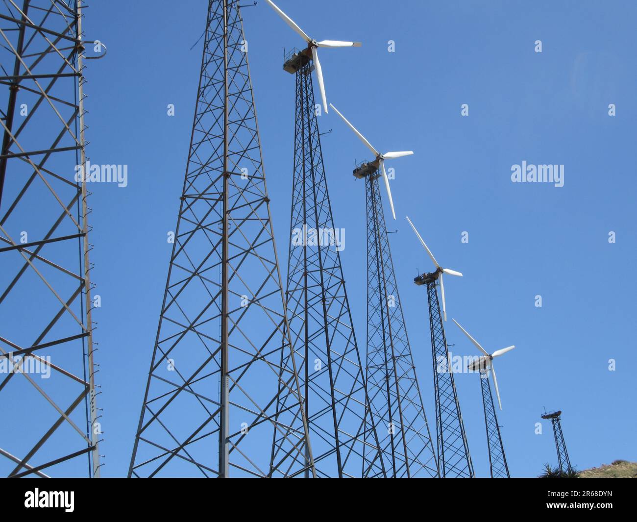 Old Windfarm proving grounds in Southern California Stock Photo - Alamy
