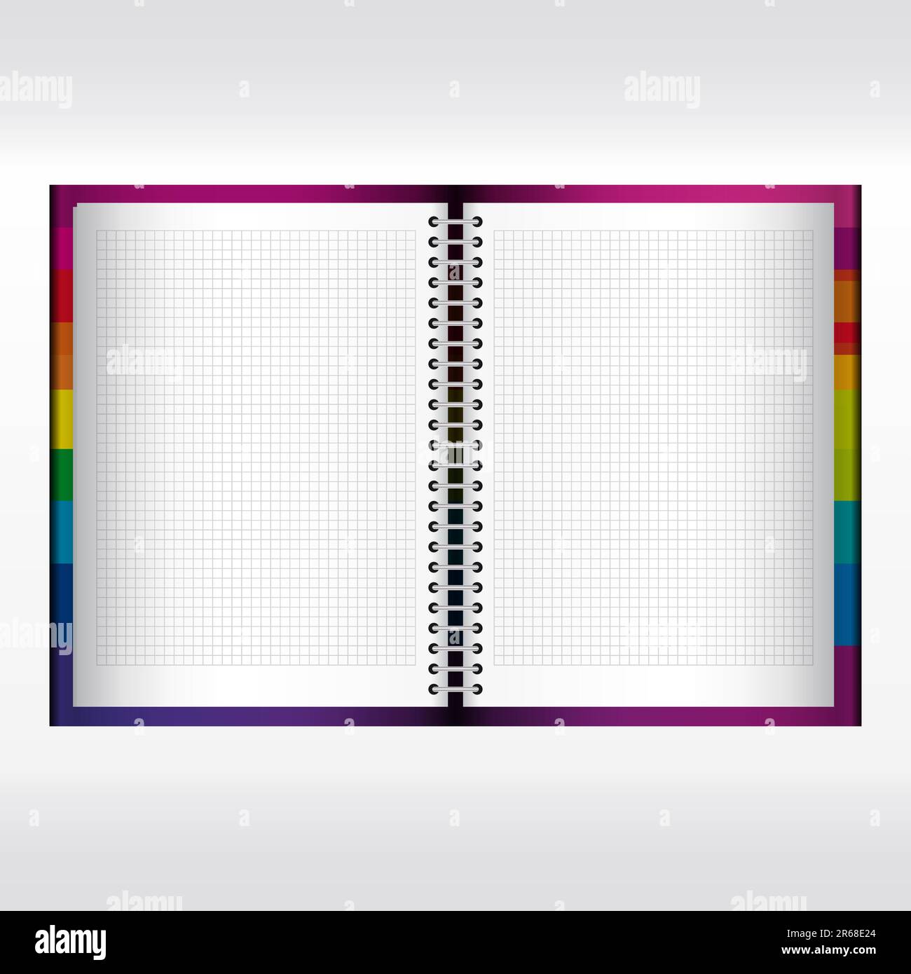 Vector spiral lined notebook isolated on white. Illustration for your ...