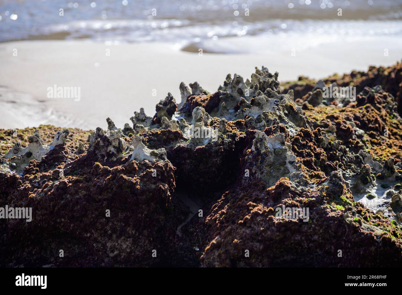 View on Playa de Palombina Las Camaras in Celorio village, Green coast ...
