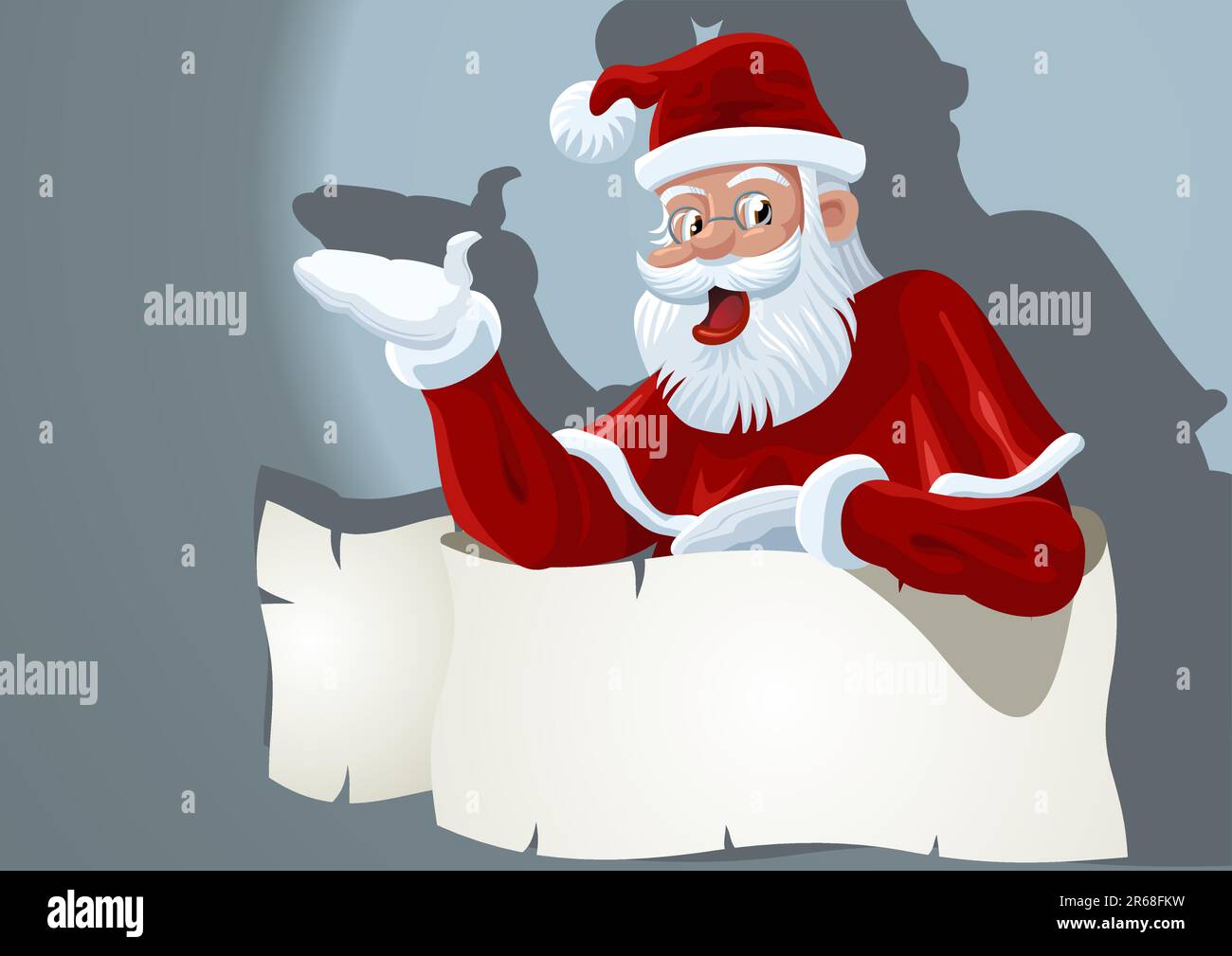 Christmas Card with a congratulation of Santa Claus Stock Vector Image ...