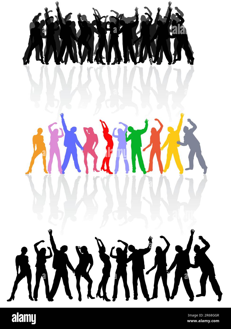 Girl dancer dancing silhouette Cut Out Stock Images & Pictures - Alamy