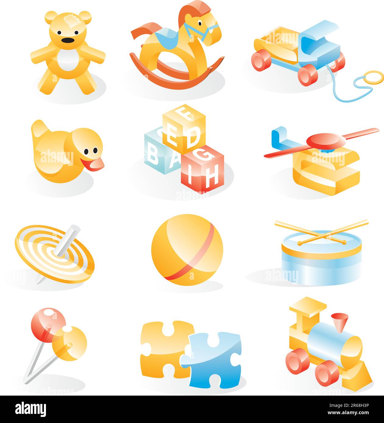 Set of vector icons in toy style Stock Vector Image & Art - Alamy