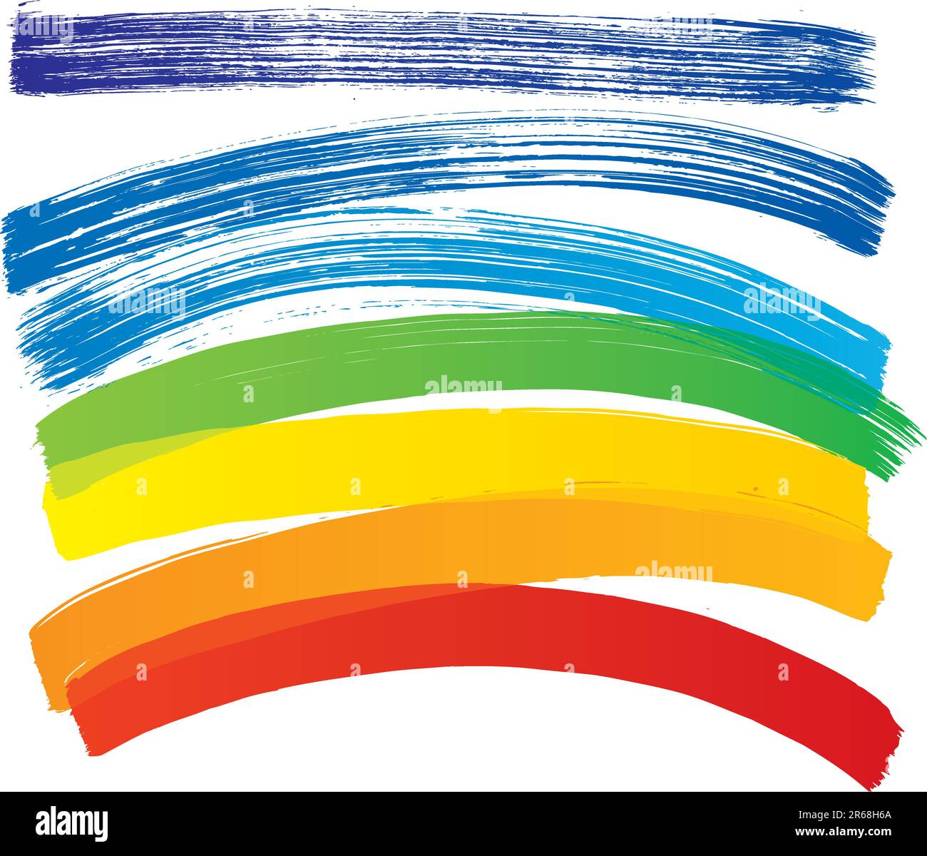 Vector set of different multicolored strokes Stock Vector Image & Art ...