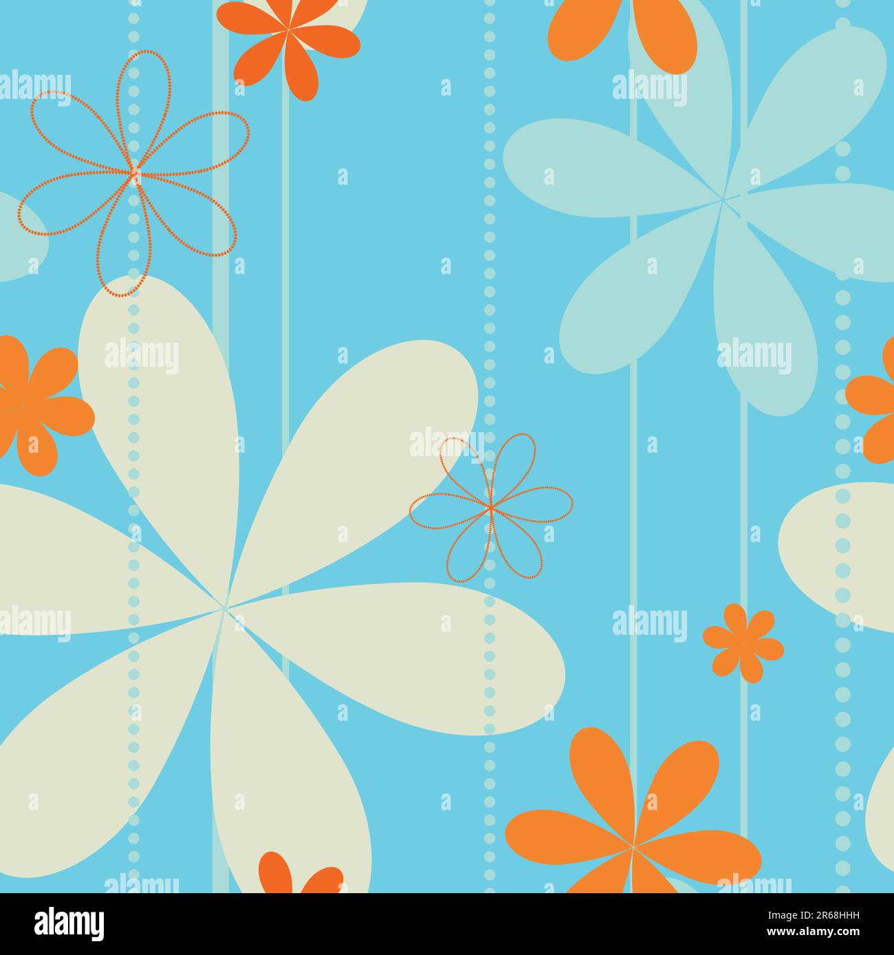 Retro floral pattern hi-res stock photography and images - Alamy