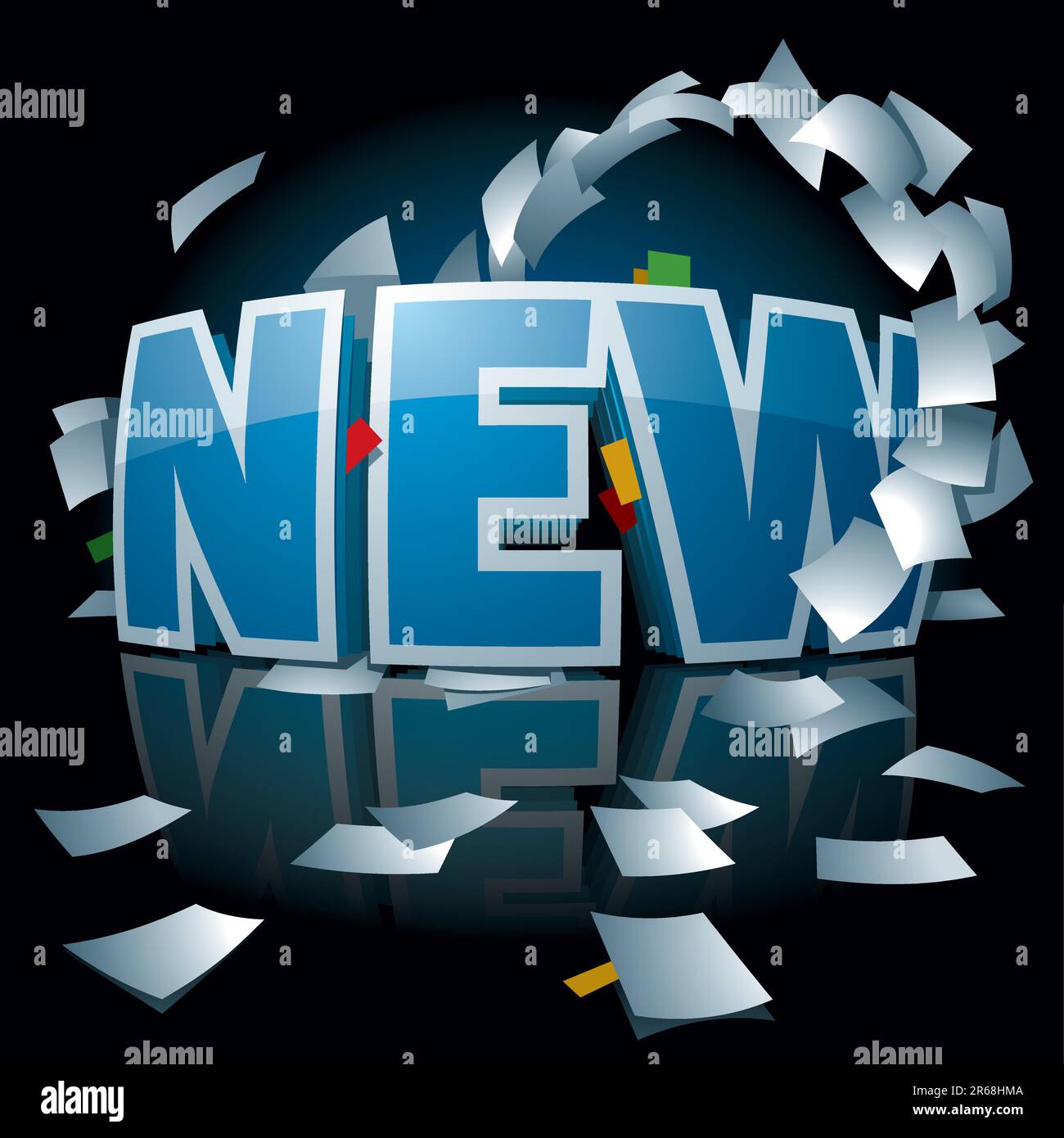 New inscription represented as folded multipage publication with ...