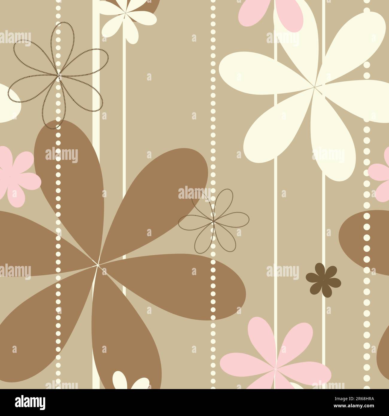 Seamless retro floral pattern hi-res stock photography and images - Alamy