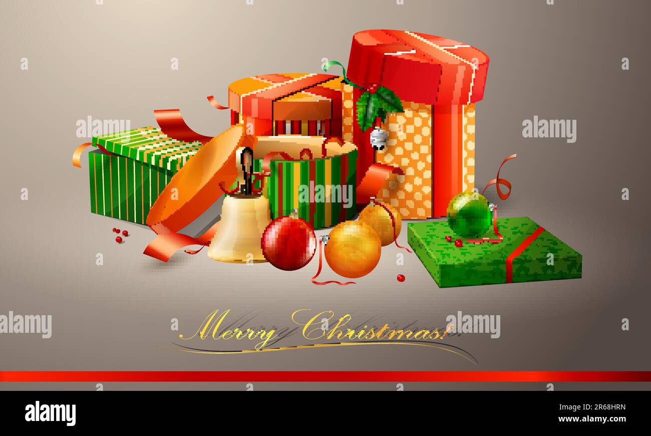editable Christmas vector illustration Stock Vector Image & Art - Alamy