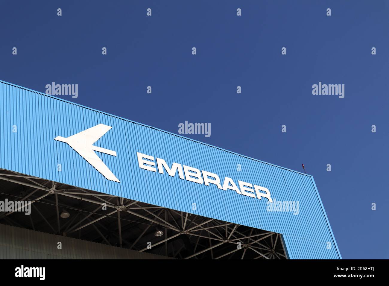 Embraer factory view against blue sky Stock Photo - Alamy