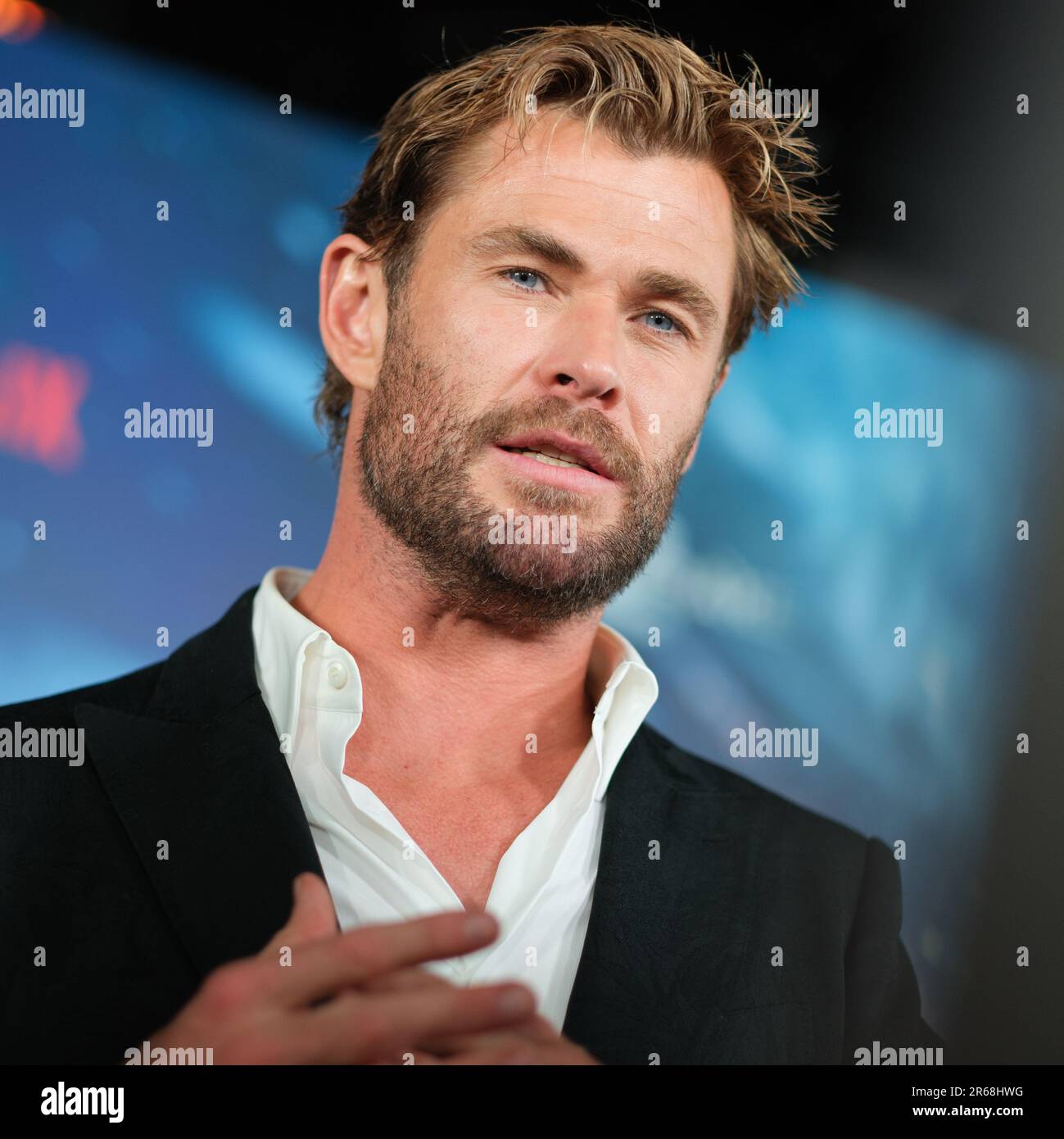 Madrid, Spain. 07th June, 2023. Australian actor Chris Hemsworth ...
