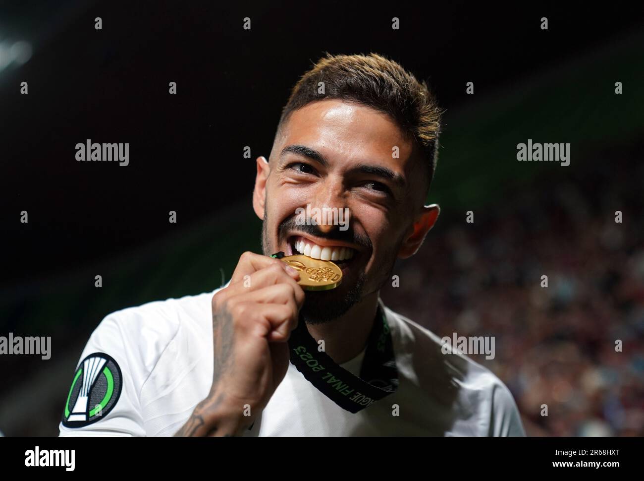 West Ham United's Manuel Lanzini celebrates his sides victory following ...