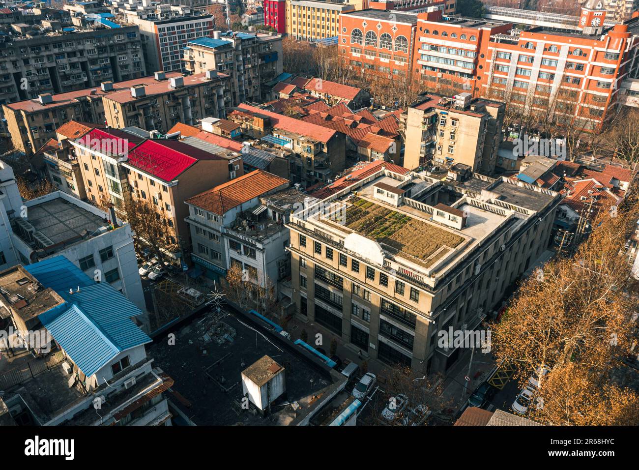 An aerial view of the former site of the Eighth Route Army's office in ...