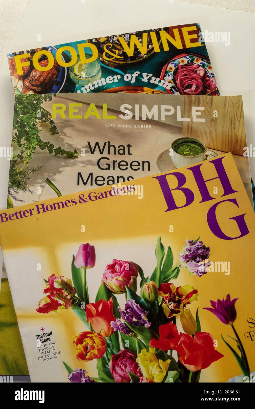 Still Life of lifestyle magazines, USA 2023 Stock Photo - Alamy