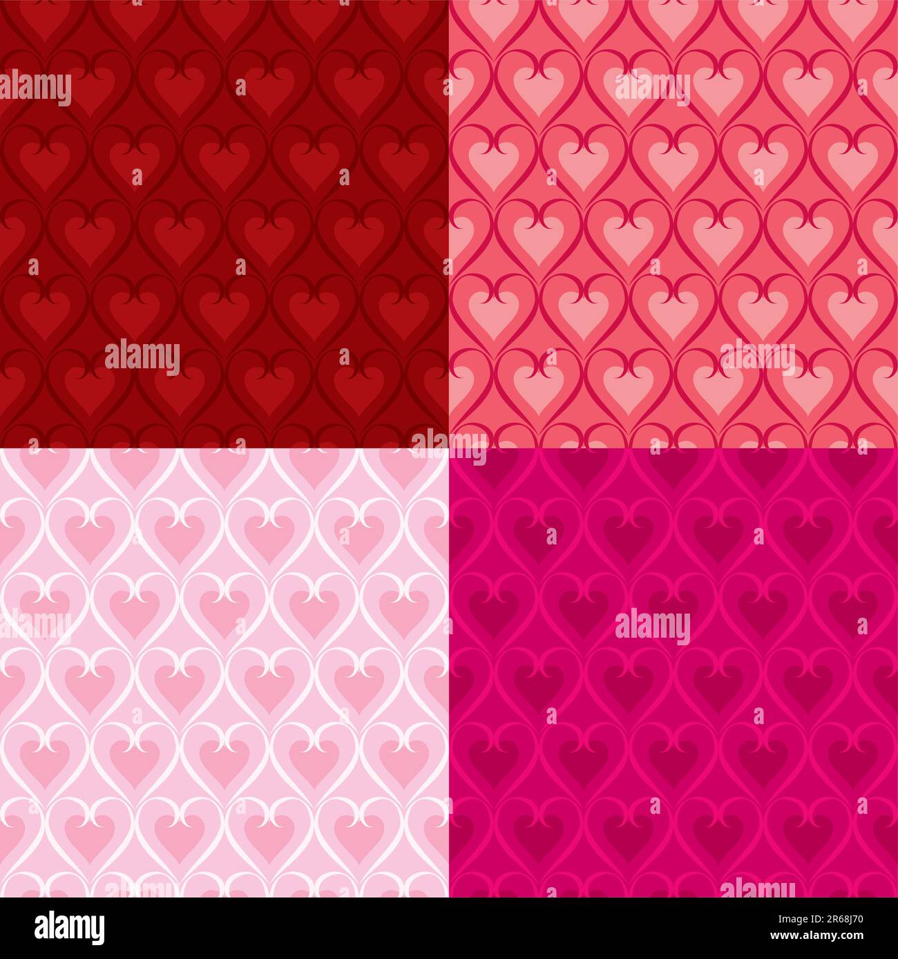 Vector set of Valentine heart patterns Stock Vector Image & Art - Alamy