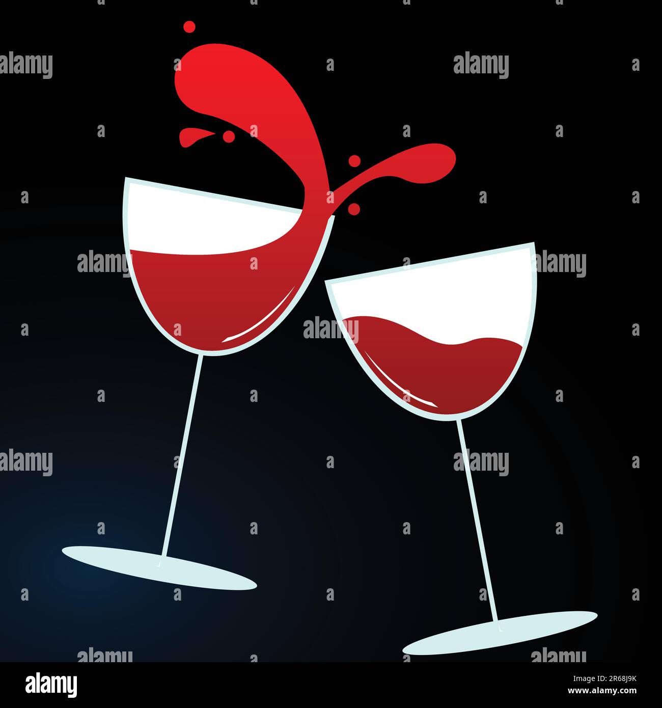 Glasses red wine grapes Stock Vector Images - Alamy