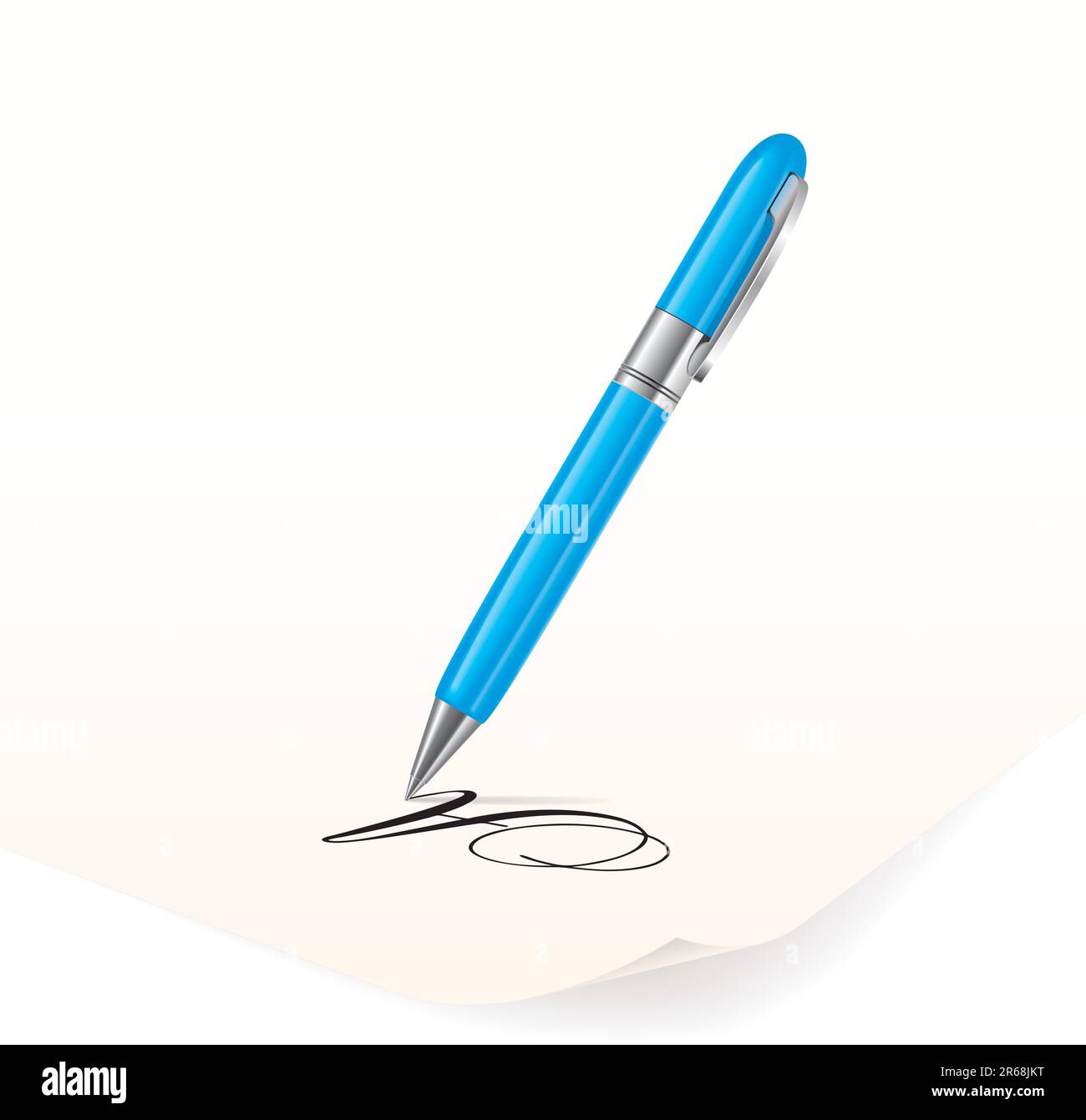 Ink pen on paper Stock Vector Images - Alamy