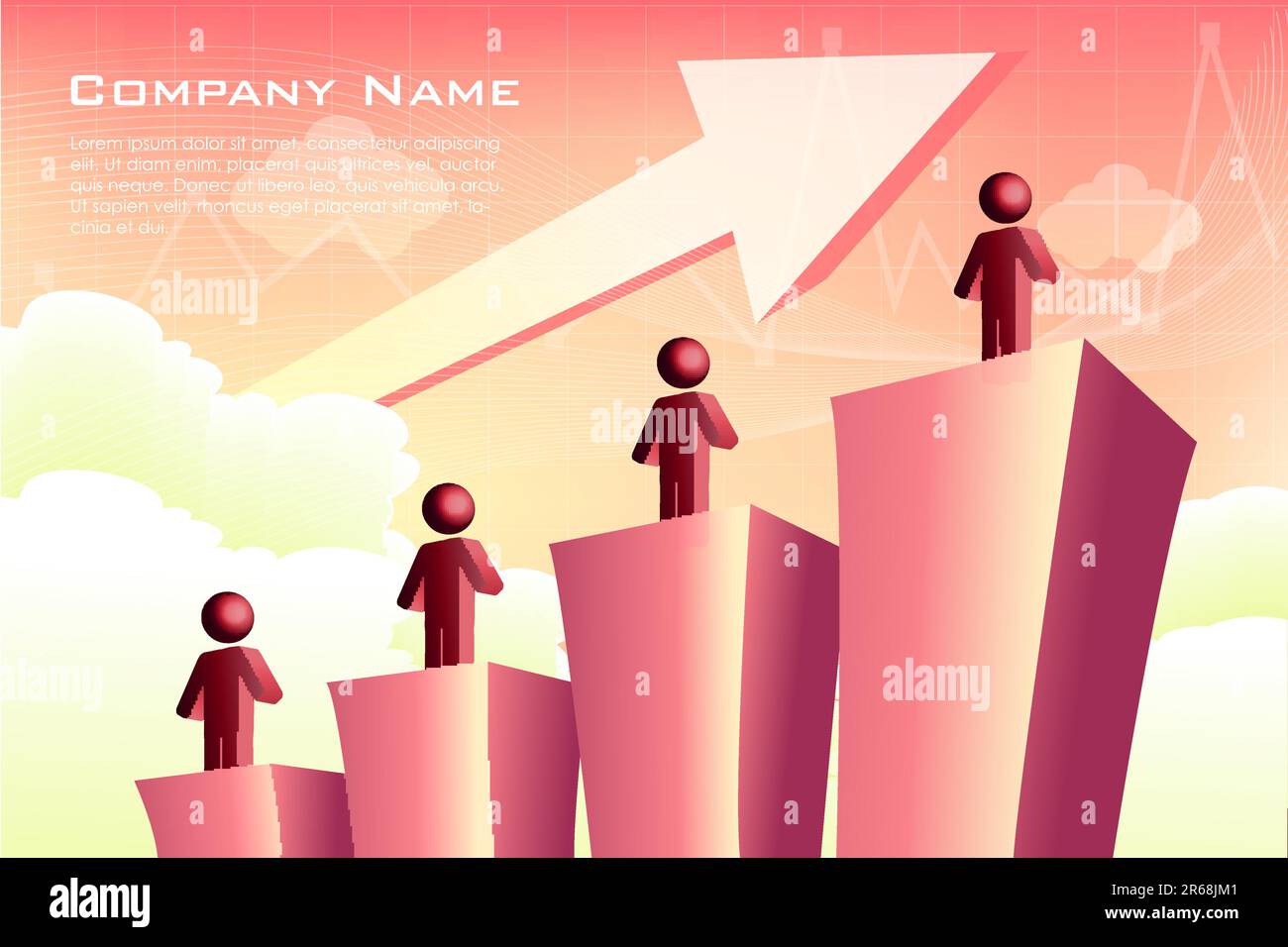 illustration of human icon on bar graph Stock Vector Image & Art - Alamy