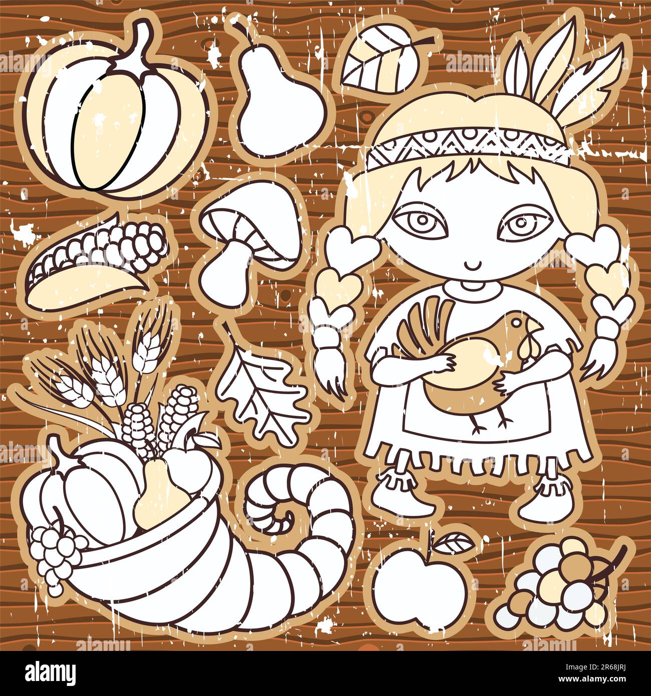 Native american agriculture harvest Stock Vector Images - Alamy
