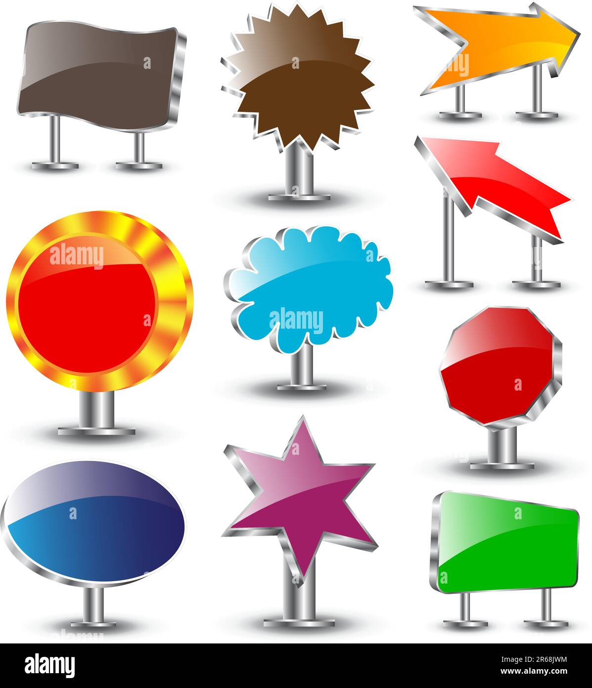 Collection of 3d vector labels Stock Vector Image & Art - Alamy