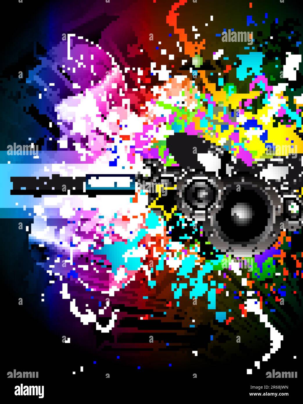 Alternative Discoteque Music Flyer with Attractive Rainbow Colours ...